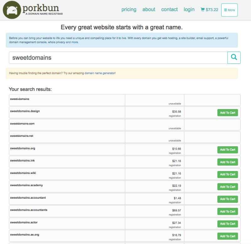 Porkbun 리뷰 및 프로필 | TLD-List