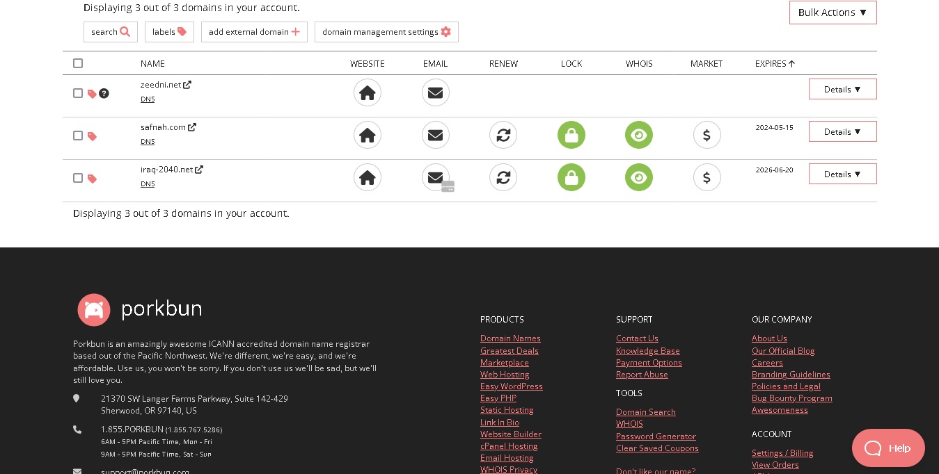 Porkbun 리뷰 및 프로필 | TLD-List